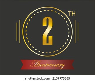 2th Golden Anniversary Logo Ring Star Stock Vector (Royalty Free ...