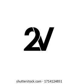 2v Letter Original Monogram Logo Design: เวกเตอร์สต็อก (ปลอดค่า ...