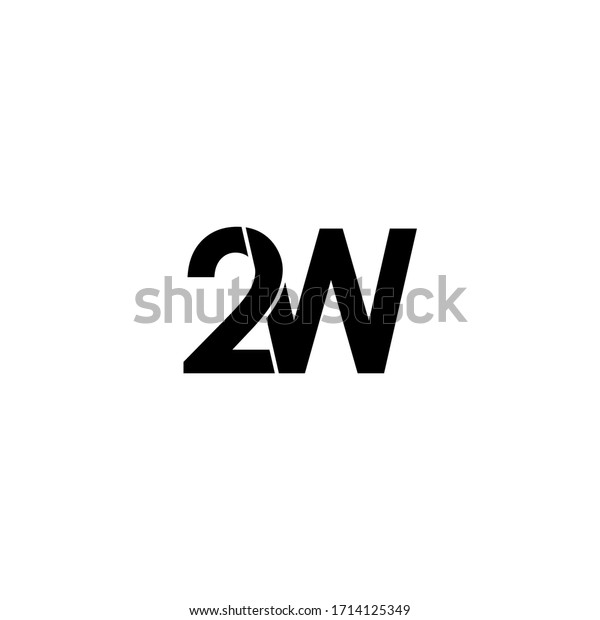 2w Letter Original Monogram Logo Design Stock Vector (Royalty Free ...