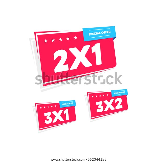 2x1, 3x1: vector de stock (libre de regalías) 552344158 | Shutterstock
