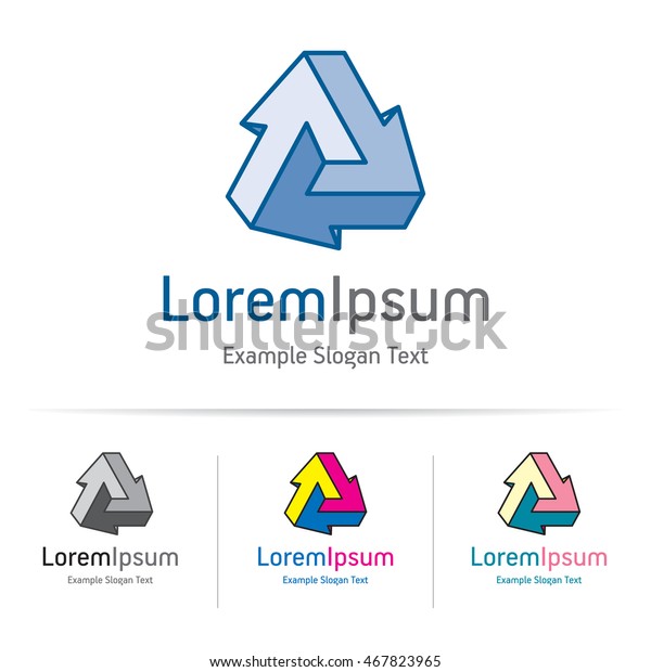 3 Arrows Logo Your Business Company Stock Vector (Royalty Free) 467823965