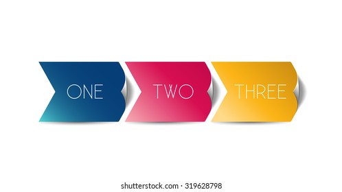 3 Arrows Next Steps One Two Stock Vector (Royalty Free) 319628798 ...