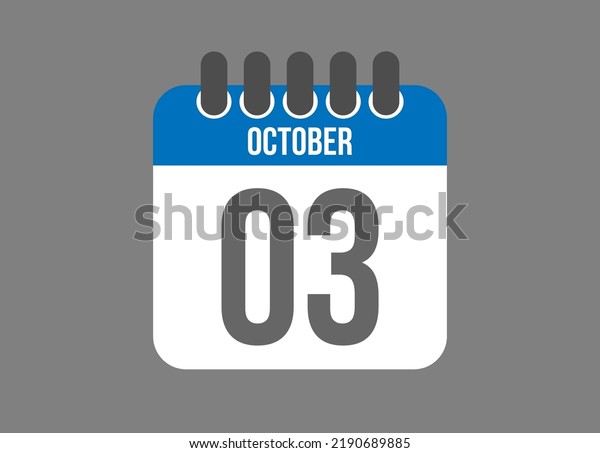3 Calendar October Calendar Icon October Stock Vector (Royalty Free ...