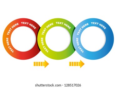 3 Circular Process Diagram Business Flow Stock Vector (Royalty Free ...