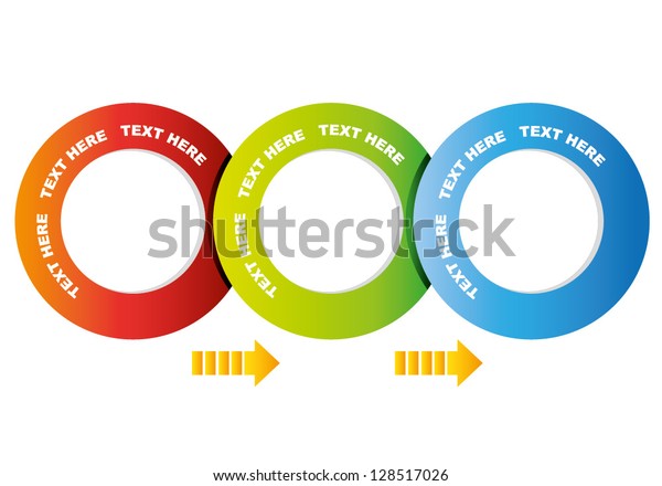 3 Circular Process Diagram Business Flow Stock Vector (Royalty Free ...
