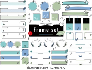 3 Color Title Design Frame Set Stock Vector (Royalty Free) 1976037872 ...