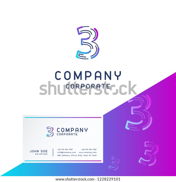 3 Company Logo Design Vector Stock Vector (Royalty Free) 1228229101 ...
