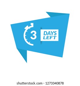 3 Days Left Vector Vektor Stock Vector (Royalty Free) 1273340878 ...