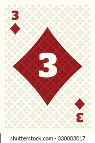 3 Diamonds Playing Card Stock Vector (Royalty Free) 330003017 ...