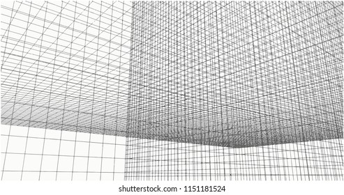3 Dimensions Grid Line 3d Design Stock Vector (Royalty Free) 1151181524 ...
