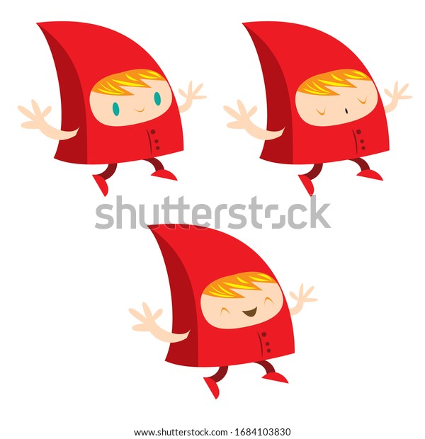 3 Expressions Red Chara Very Cute Stock Vector (Royalty Free ...