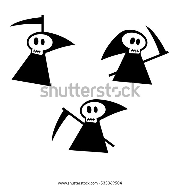 3 Funny Cartoon Death Stock Vector (Royalty Free) 535369504 | Shutterstock