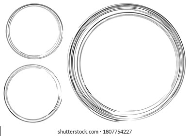 3 Hand Draw Sketch Circle Frame Stock Vector (Royalty Free) 1807754227 ...