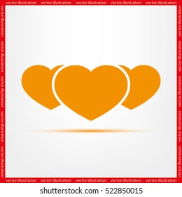 3 Heart Icon Vector Illustration Eps10 Stock Vector (Royalty Free ...