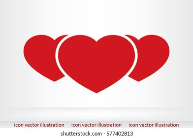 3 Heart Icon Vector Illustration Eps10 Stock Vector (Royalty Free ...