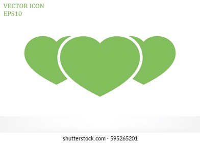 3 Heart Icon Vector Illustration Eps10 Stock Vector (Royalty Free ...