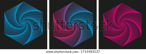 3 Line Background Wallpaper Designs Illustration Stock Vector (Royalty ...