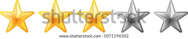 3 Luxury Star Rating Bar Stock Vector (Royalty Free) 1071196502 ...