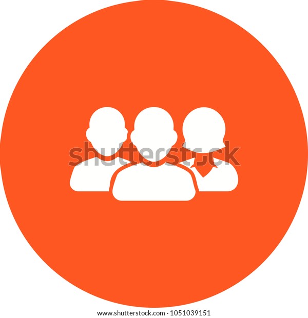 3 Member Team Icon Stock Vector (Royalty Free) 1051039151