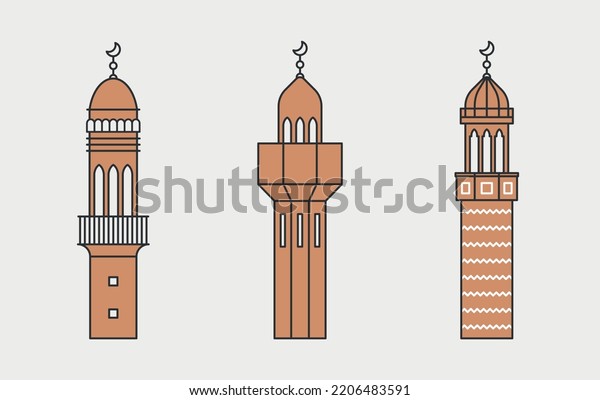 3 Minaret Vector Illustration Vector File Stock Vector (Royalty Free ...