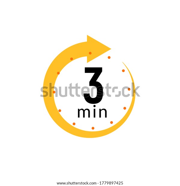 3 Minutes Clock Quick Number Icon Stock Vector (Royalty Free ...