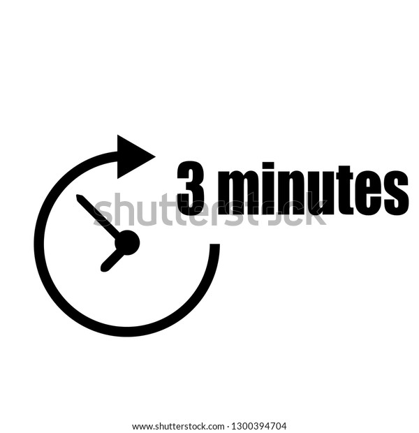 3 Minutes Labelsticker Stock Vector (Royalty Free) 1300394704