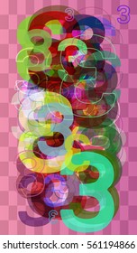 3 Number Design Idea Stock Vector (Royalty Free) 561194866 | Shutterstock