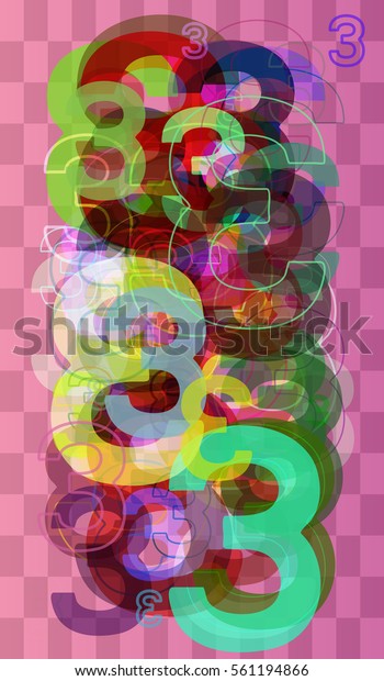 3 Number Design Idea Stock Vector (Royalty Free) 561194866 | Shutterstock
