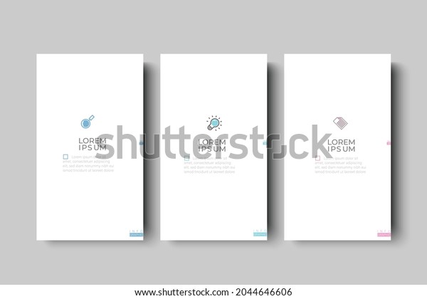3 Page Flyer Infographics Partition Color Stock Vector (Royalty Free ...