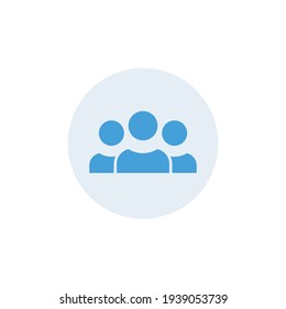 3 People Colored Icon Simple Flat Stock Vector (Royalty Free ...