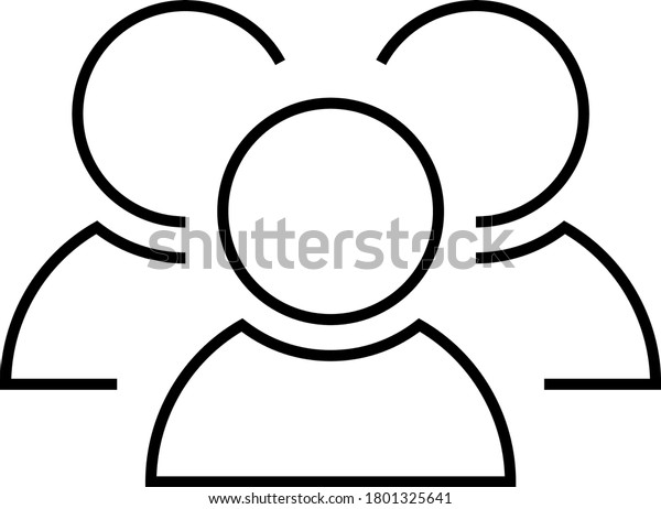 3 People Icon Group Persons Simplified Stock Vector (Royalty Free ...