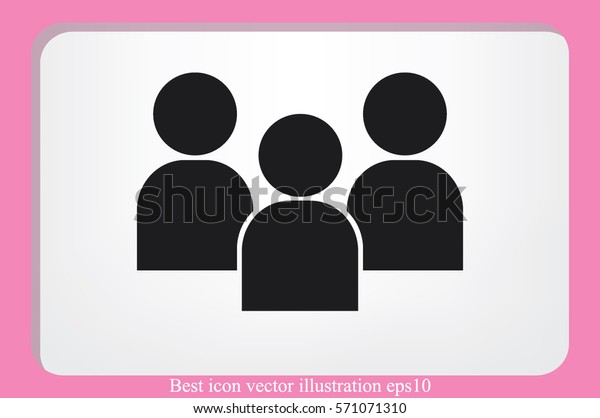 3 People Icon Vector Illustration Stock Vector (Royalty Free) 571071310 ...