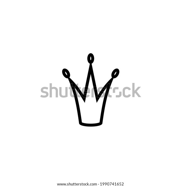 3 Point Crown Outline Icon Clipart: Vector có sẵn (miễn phí bản quyền ...