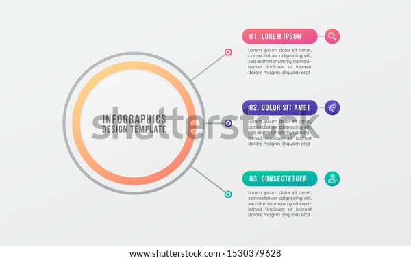 3 Point Diagram Option Element Steps Stock Vector (Royalty Free) 1530379628