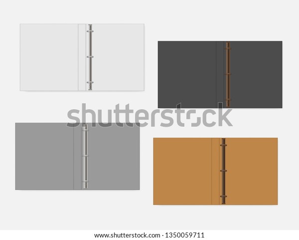3 Ring Binder Realistic Mock Set 库存矢量图（免版税）1350059711 | Shutterstock