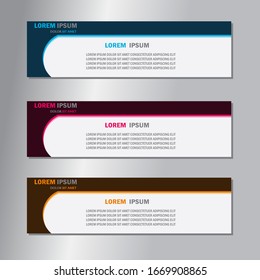 3 Set Banner Background Modern Design Stock Vector (Royalty Free ...