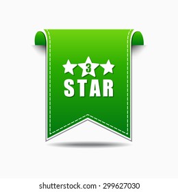 3 Star Green Vector Icon Design Stock Vector (Royalty Free) 299627030 ...