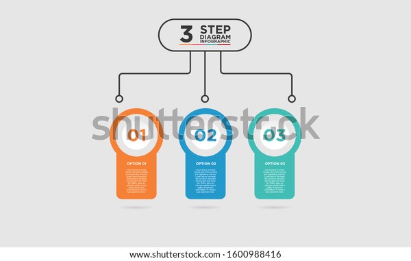 3 Step Diagram Infographic Element Business Stock Vector (Royalty Free ...
