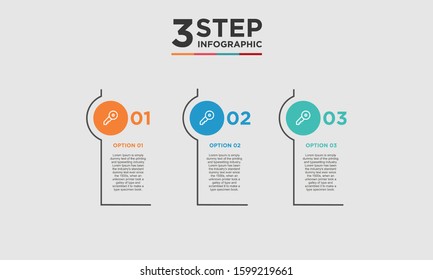3 Step Infographic Element Business Concept Stock Vector (Royalty Free ...