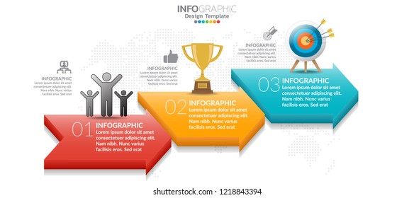 3 Step Timeline Infographics Design Template Stock Vector (Royalty Free ...
