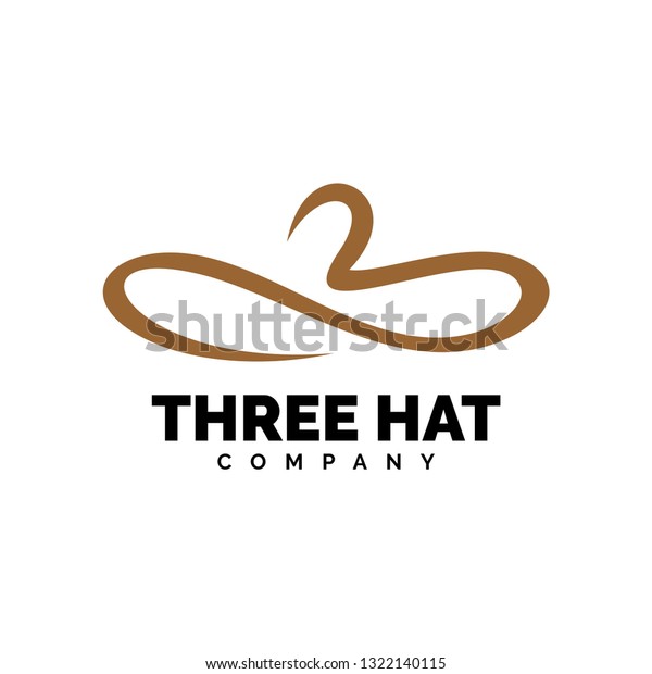 3 Three Hat Logo Design Inspiration Stock Vector (Royalty Free ...