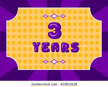 3 Years Stock Vector (Royalty Free) 623812628 | Shutterstock