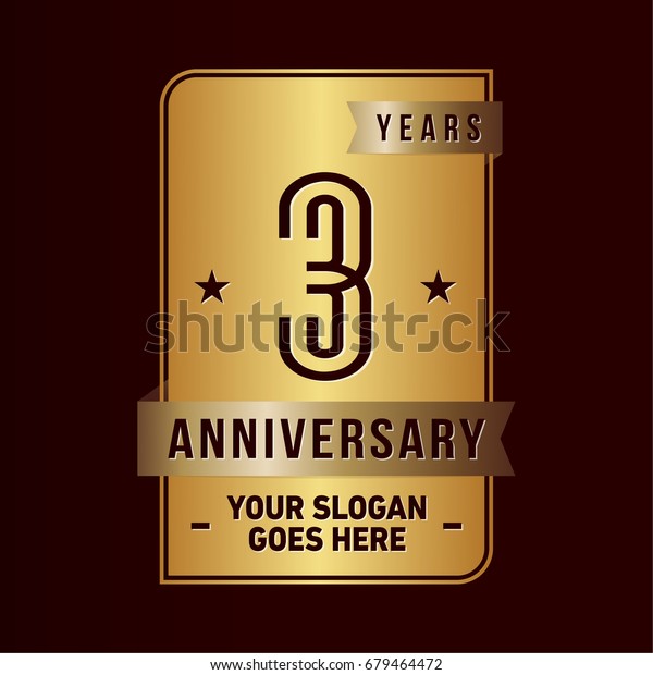 3 Years Anniversary Design Template Vector Stock Vector (Royalty Free ...
