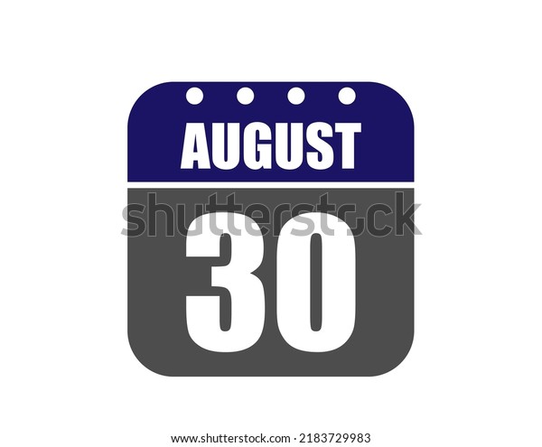 30 August Calendar Banner August Calendar: เวกเตอร์สต็อก (ปลอดค่า ...