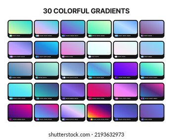 30 Best Gradient Backgrounds Gradient Backgrounds Stock Vector (Royalty ...