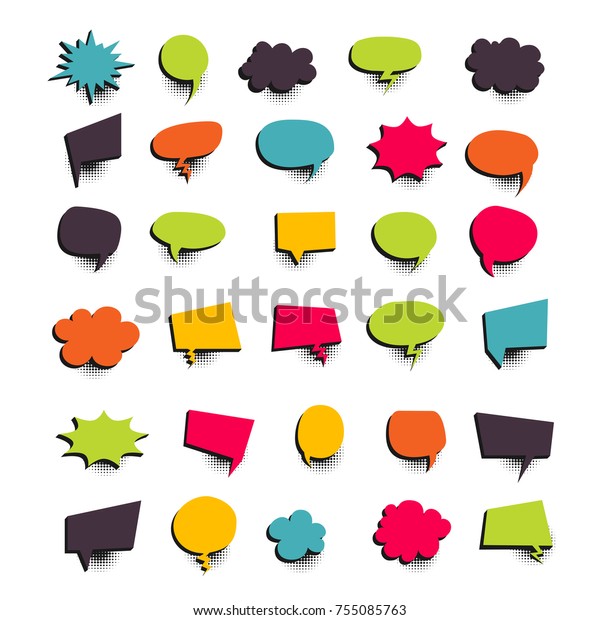 30 Big Set Picture Blank Template Stock Vector (Royalty Free) 755085763 ...