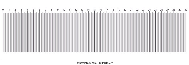 30 Centimeter Metric Vector Ruler Black Stock Vector (Royalty Free ...