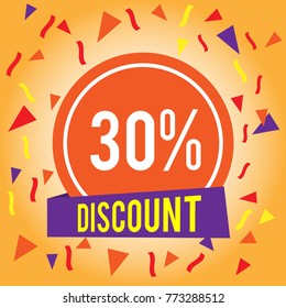 30 Discount Flyer Design Stock Vector (Royalty Free) 773288512