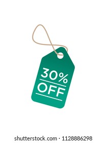30 Discount Tag Icon Vector Logo Stock Vector (Royalty Free) 1128886298 ...