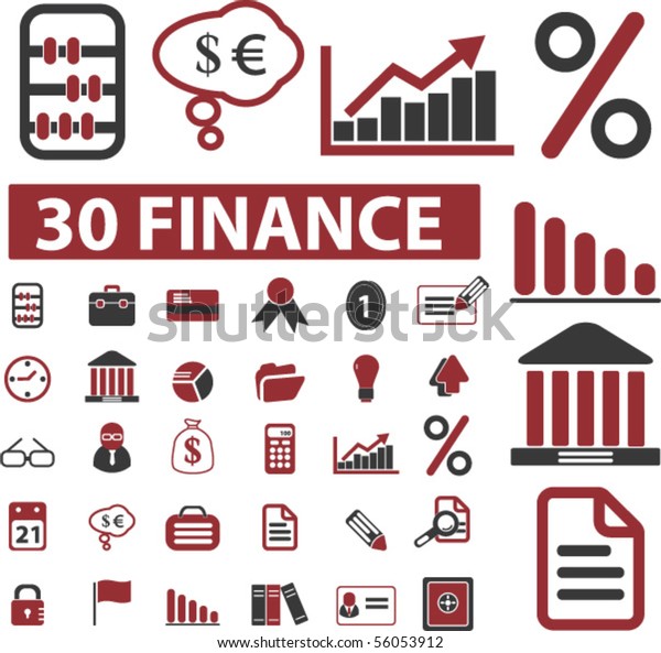 30 Finance Signs Vector Stock Vector (Royalty Free) 56053912 | Shutterstock